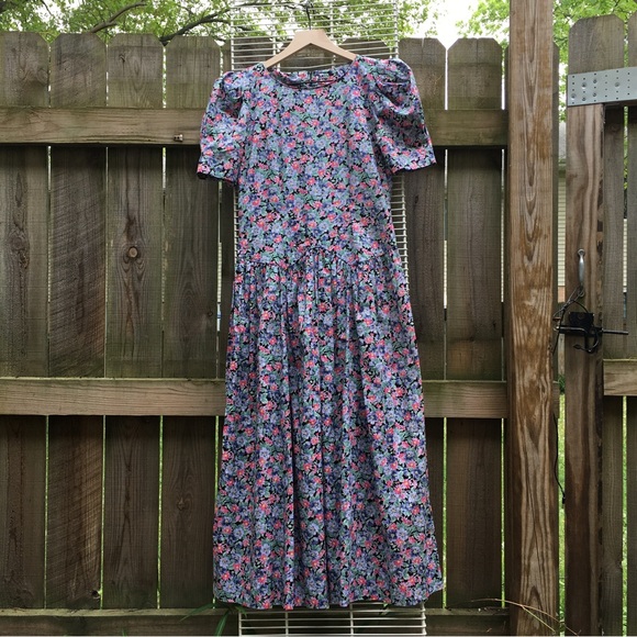 Maggie Breen | Dresses | Vintage Cotton Floral Dress 4m Made In Usa ...